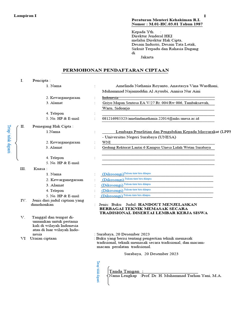 ok-Contoh Pengisian Hak Cipta | PDF