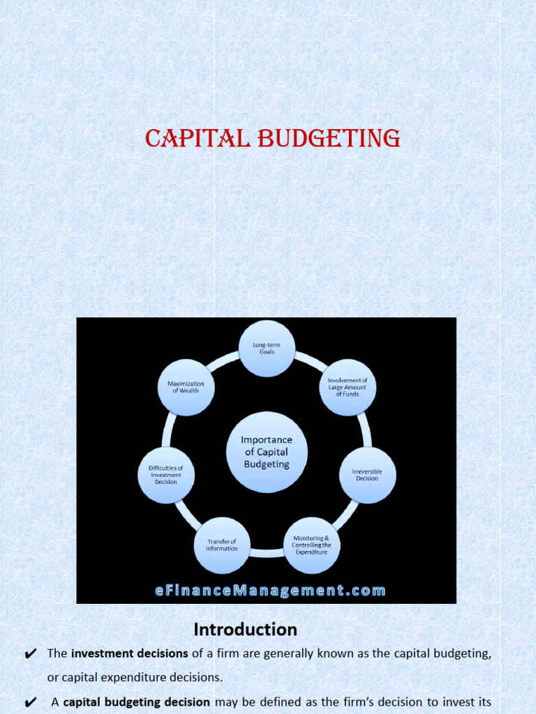 Capital Budgeting | PDF | Net Present Value | Capital Budgeting