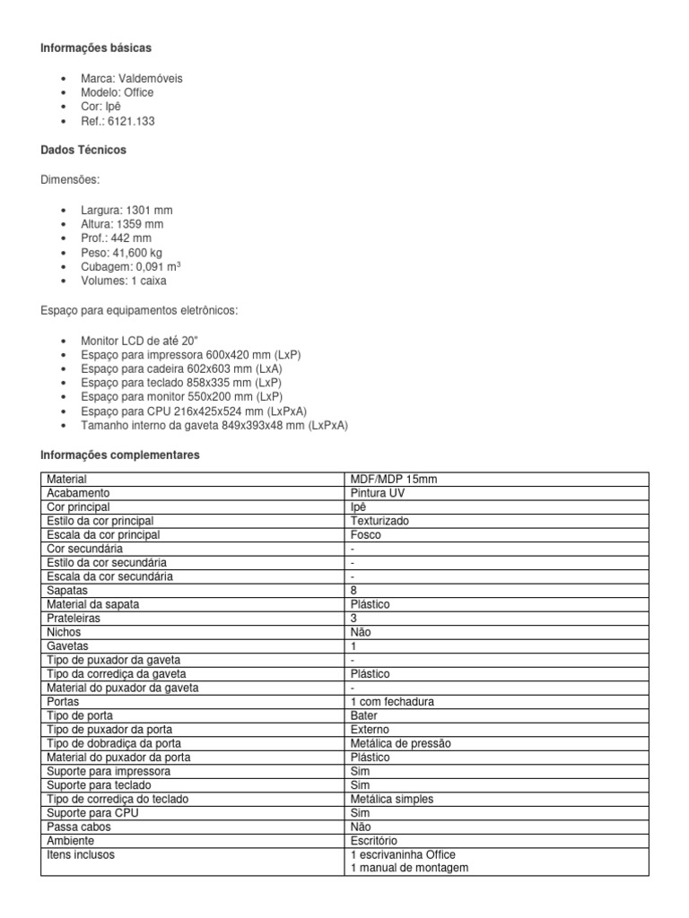 Manual Produto | PDF