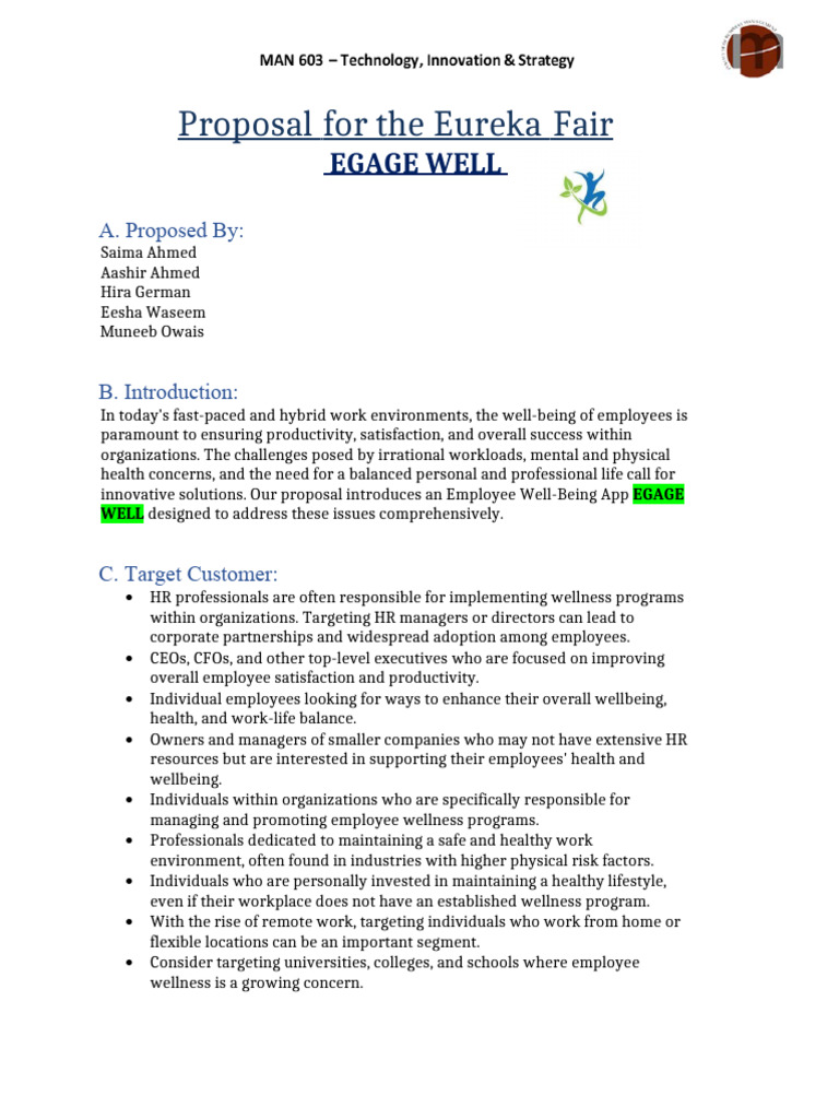 Proposal For The Eureka Fair | PDF | Employment | Job Satisfaction