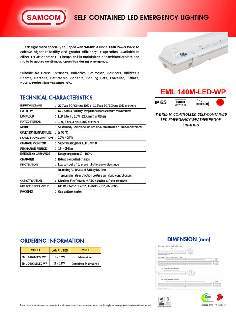 Eml 140-Led | Download Free PDF | Battery Charger | Power (Physics)