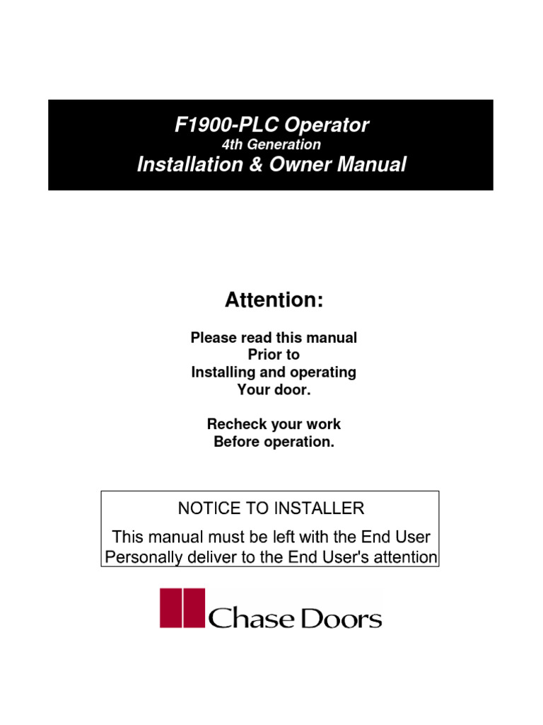 F1900-PLC 4TH GENERATION Manual | PDF