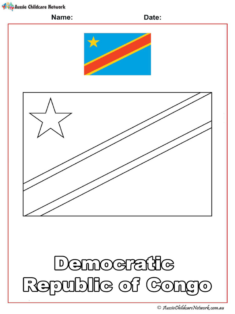 World Flags Colouring Congo | PDF