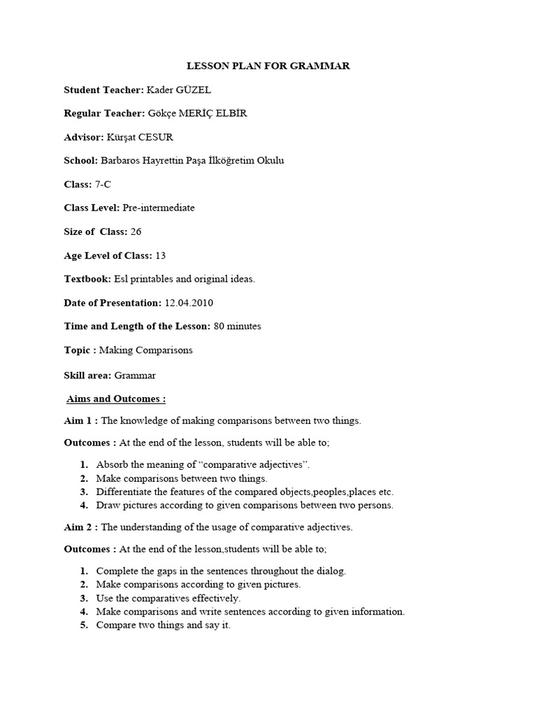 Comparative Plan2 | PDF