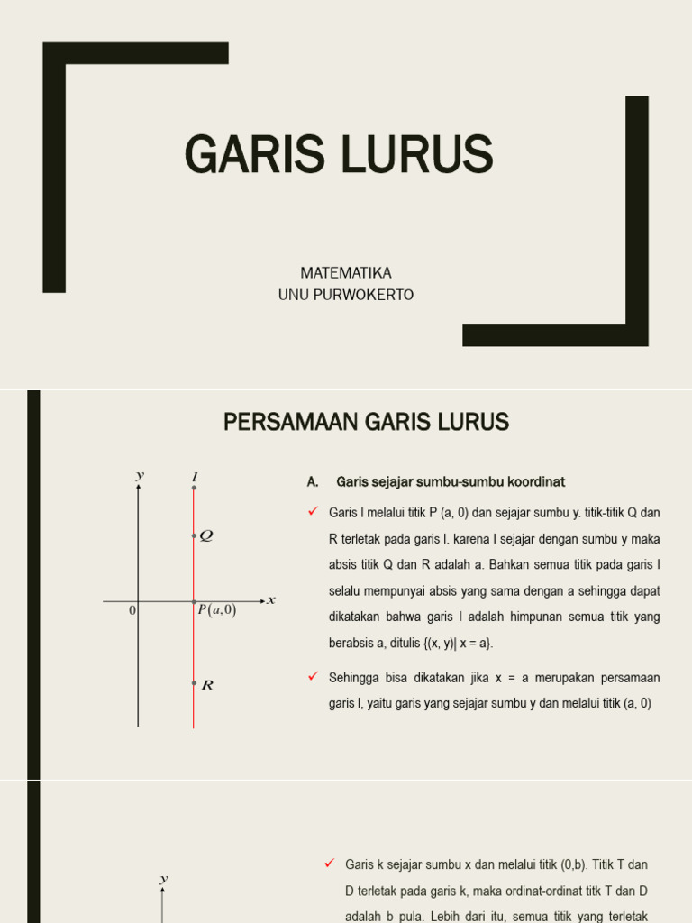 Persamaan Garis Lurus dalam Matematika | PDF