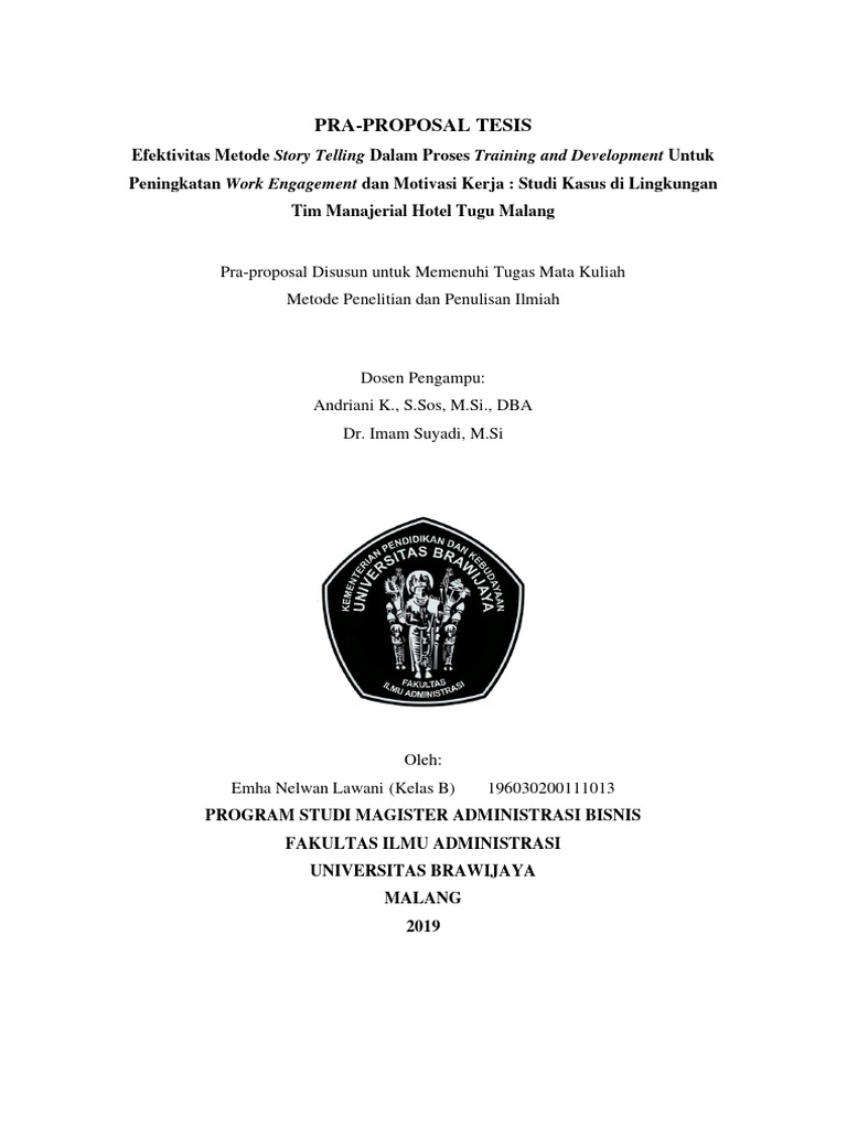 Pra Proposal Tesis | PDF | Komputer