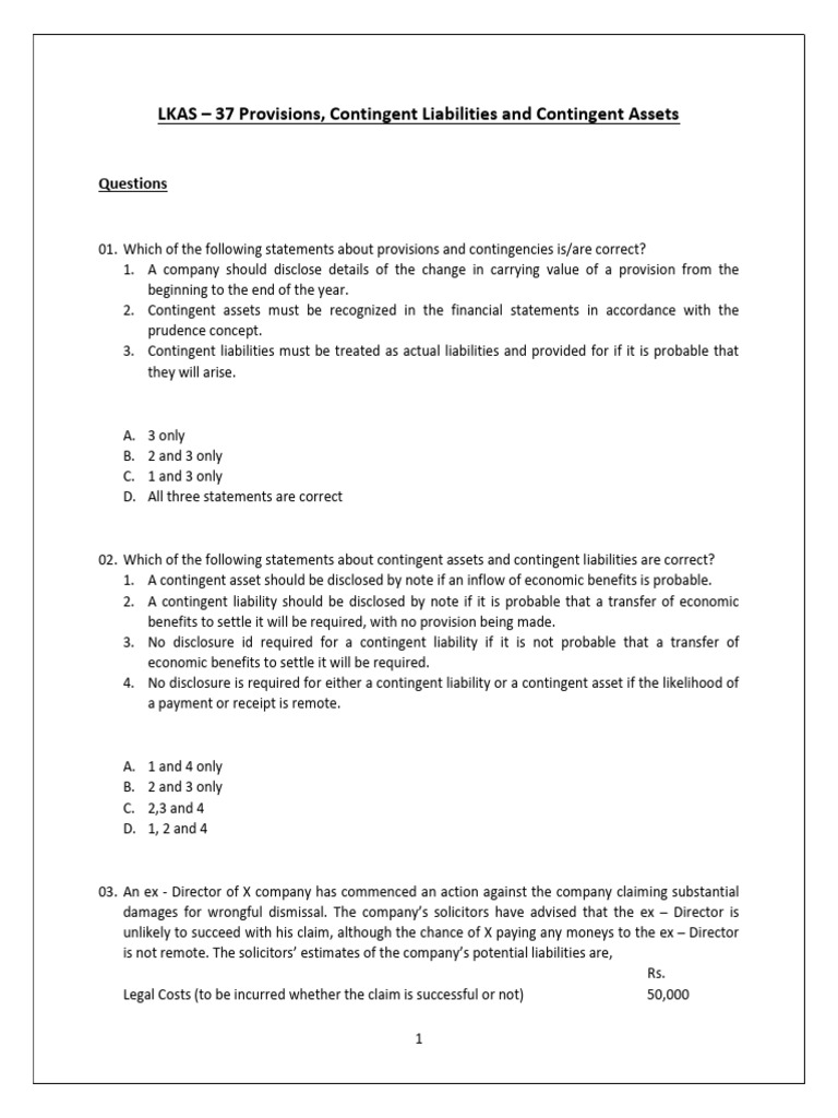 LKAS 37 - Students | Download Free PDF | Balance Sheet | Liability (Financial Accounting)
