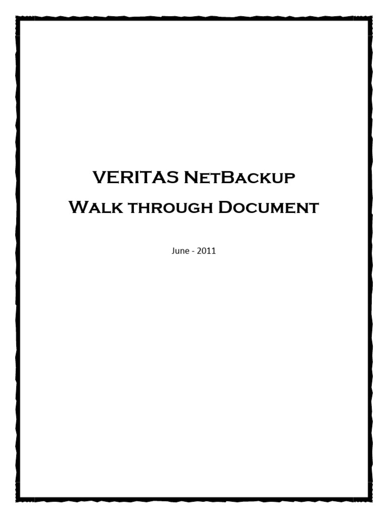 NBU Walk Through Document | PDF | Backup | Computer File