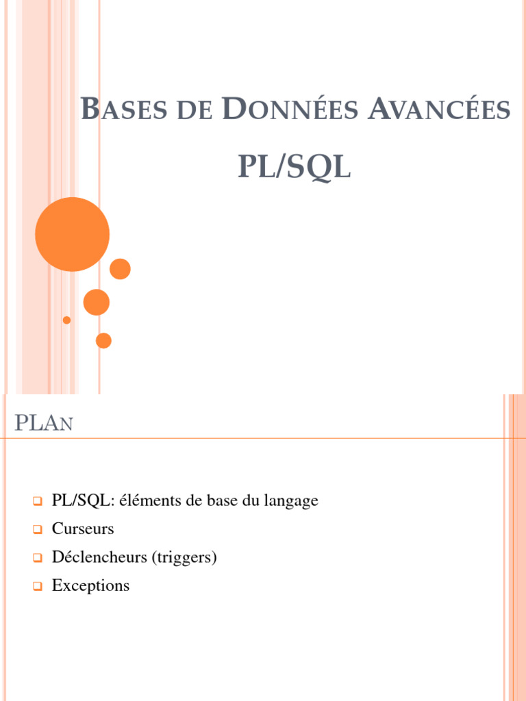 Bda-Pl SQL | PDF | PL/SQL | Structure de contrôle