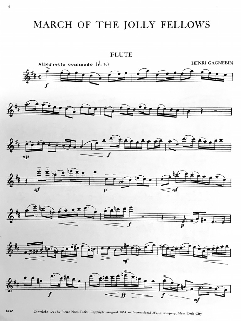 March of The Jolly Fellows H. Gagnebin | PDF