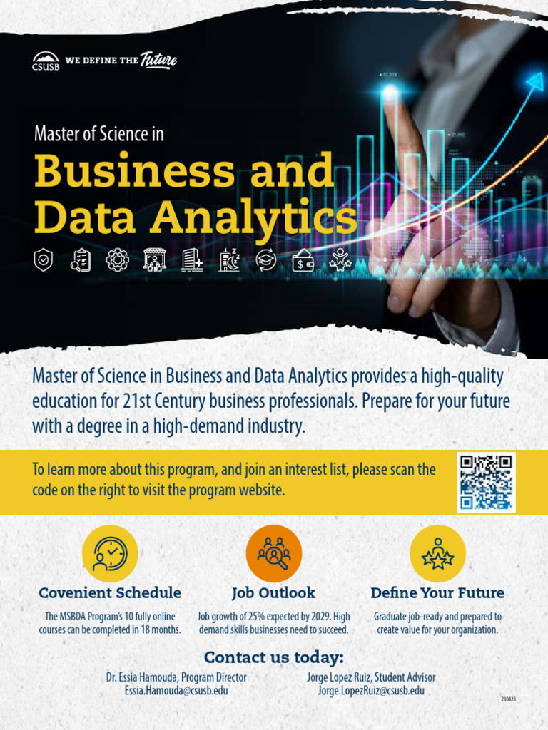 MS Business Data Analytics Flyer | PDF | Analytics | Business