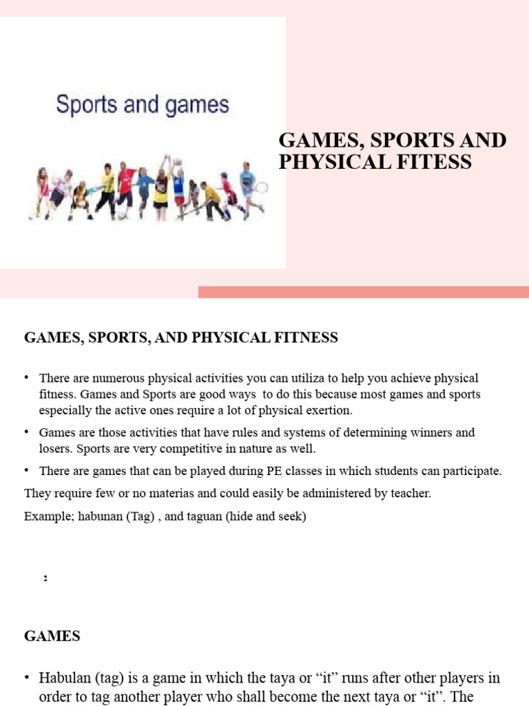 Games, Sports and Physical Fitess | PDF
