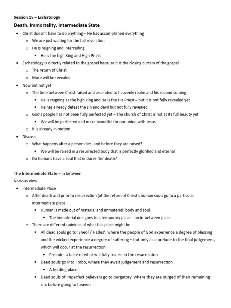 (15) Death, Immortality, Intermediate State | PDF