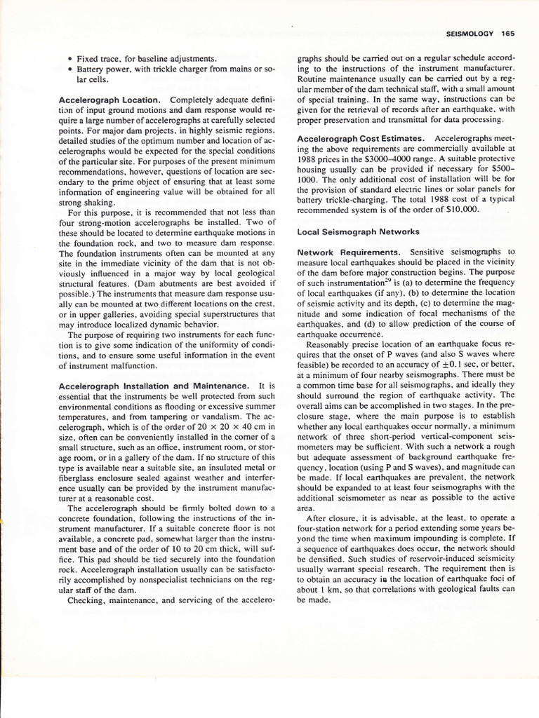 Accelerograph and Seismograph Installation Guide | PDF | Earthquakes ...