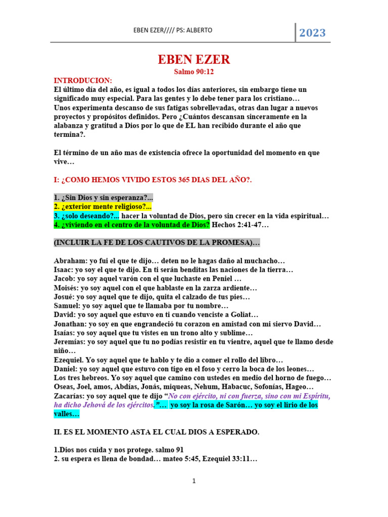 EBEN EZER | PDF | David | Contenido bíblico
