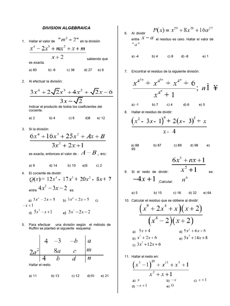 Separata 4 Semana | PDF | División (Matemáticas) | Matemáticas