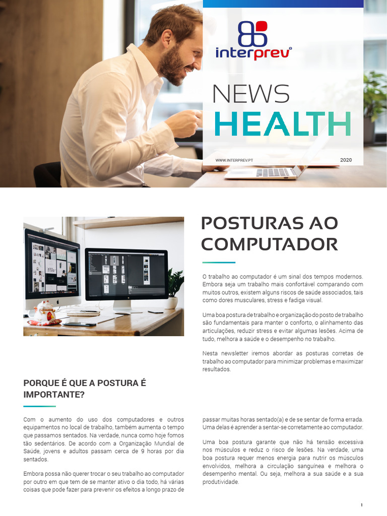 POSTURAS-AO-COMPUTADOR NewsHealth Interprev 2020 Protegido | PDF ...