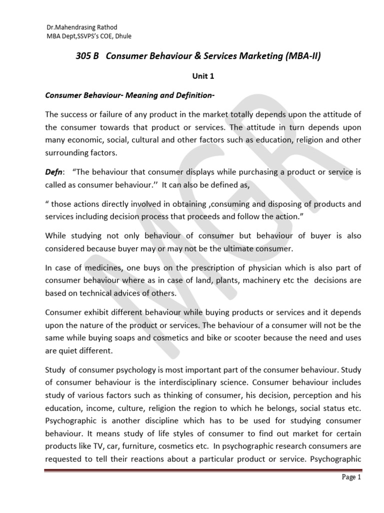 Consumer Behavior & Marketing Insights | PDF | Consumer Behaviour ...