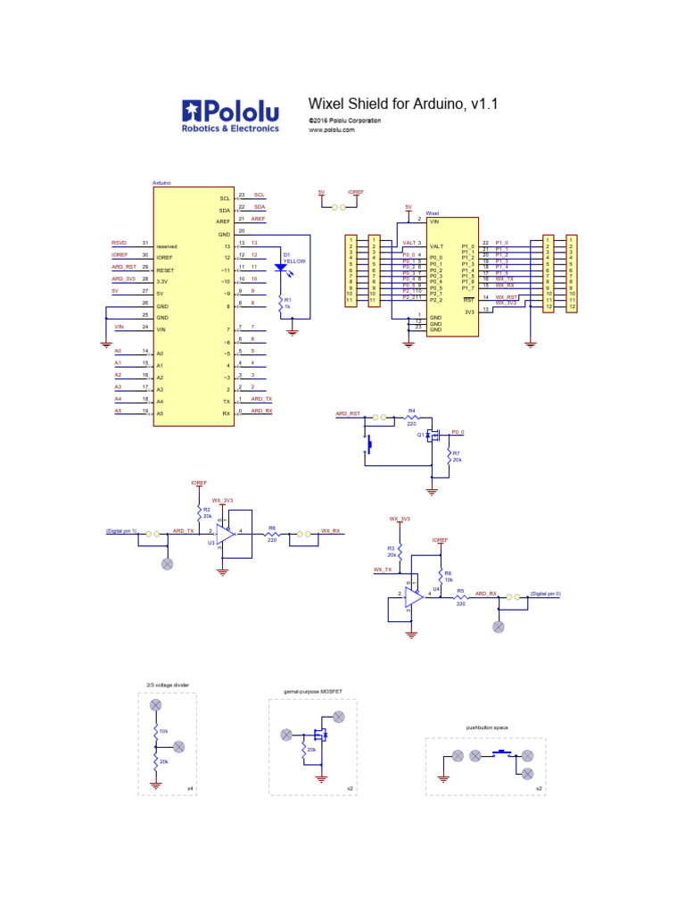 Arduino Wixel Shield Circuit Diagram | PDF