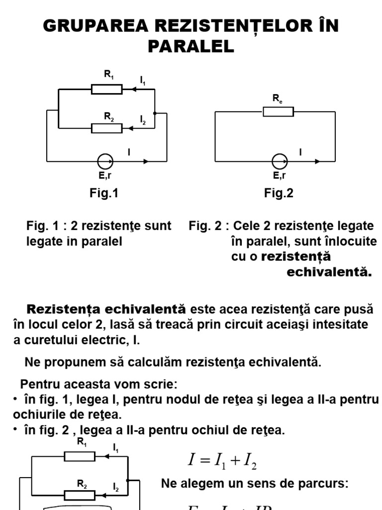 Gruparea Rezistentelor in Paralel+Probleme-corectat | PDF