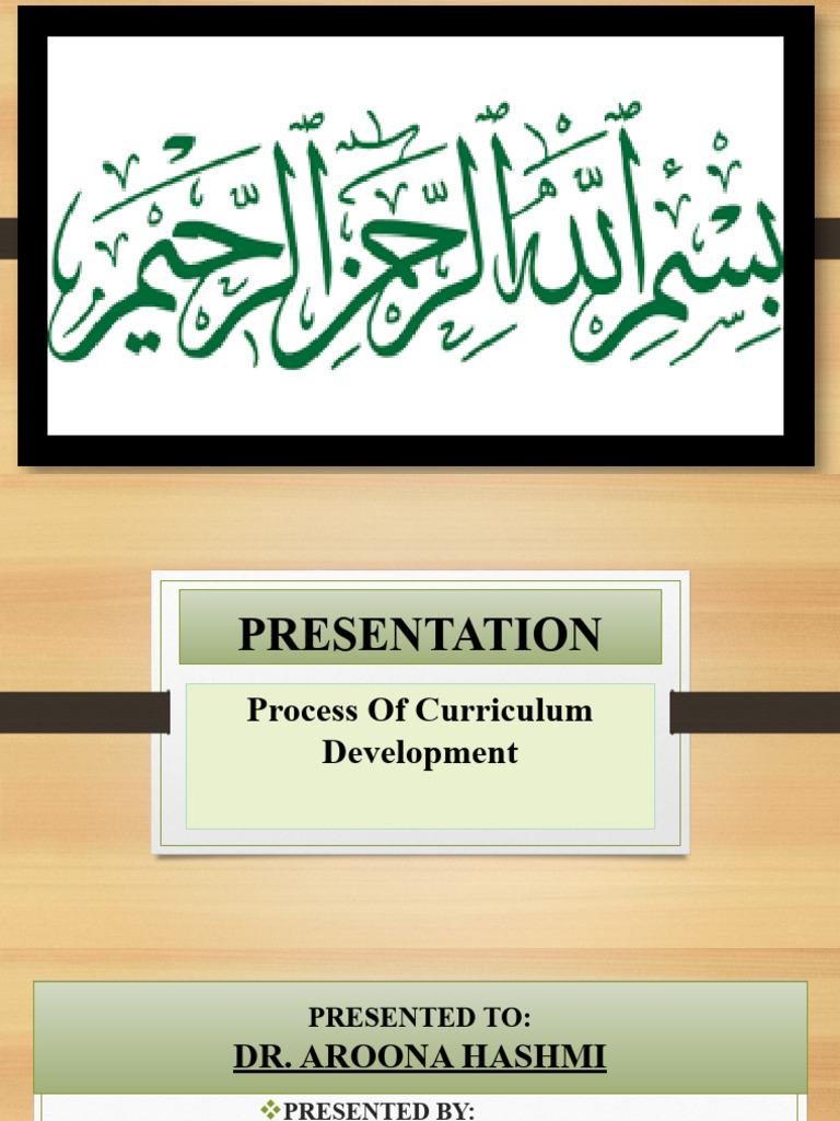 Process Of Curriculum Development Pdf Curriculum Learning