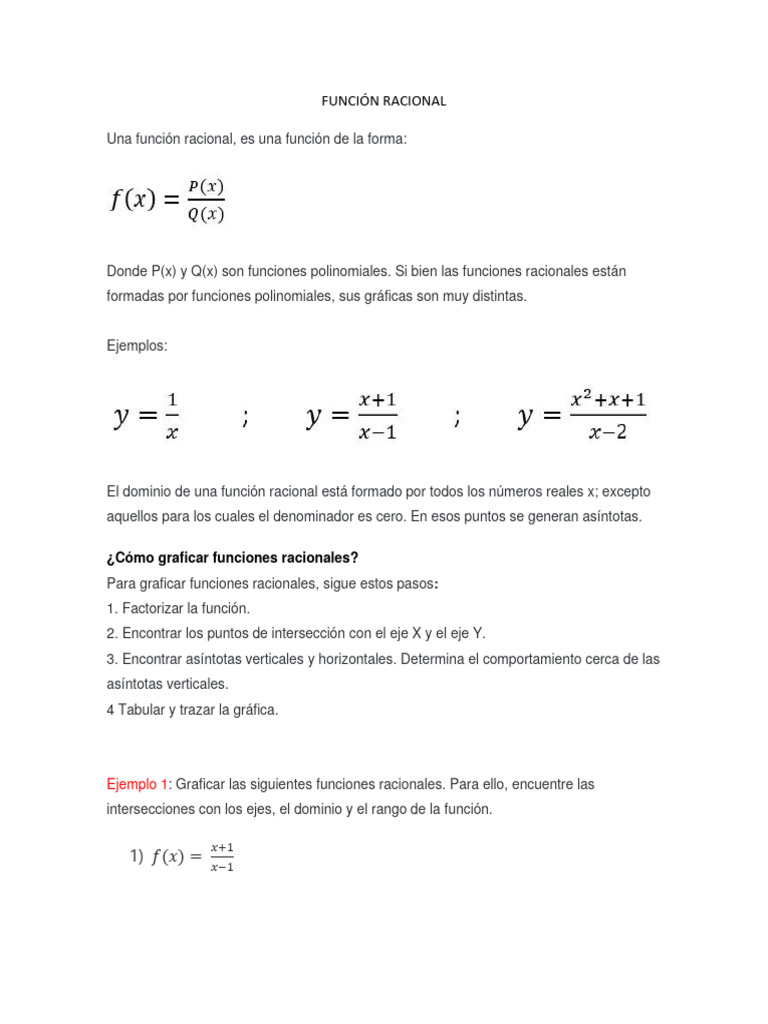 Función Racional | PDF