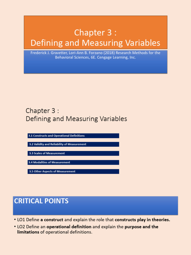 Ch3 Defining and Measuring Variables2022 | PDF