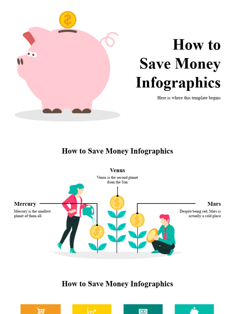 How To Save Money Infographics by Slidesgo | PDF
