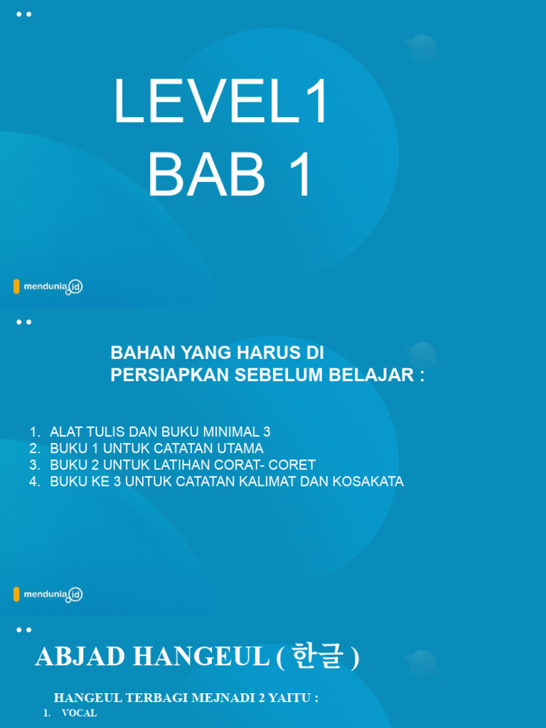 Materi Korea LV1 | PDF