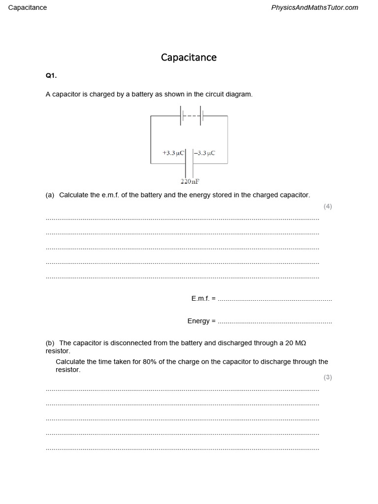 Capacitance | PDF