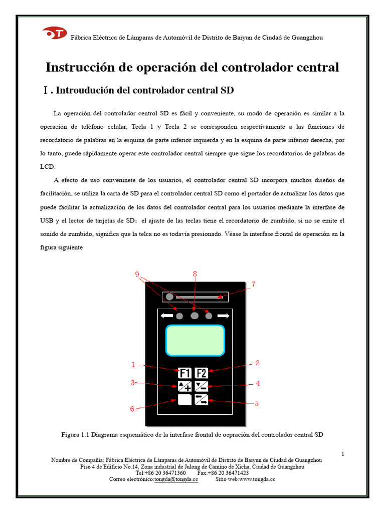 Instrucción de Operación Del Ccontrolador Central 5.0 | PDF | Hardware ...