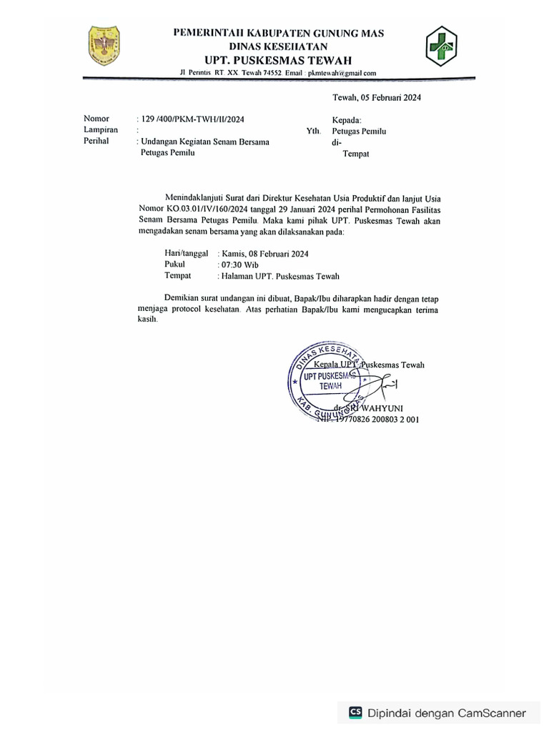 Undangan Senam Bersama | PDF