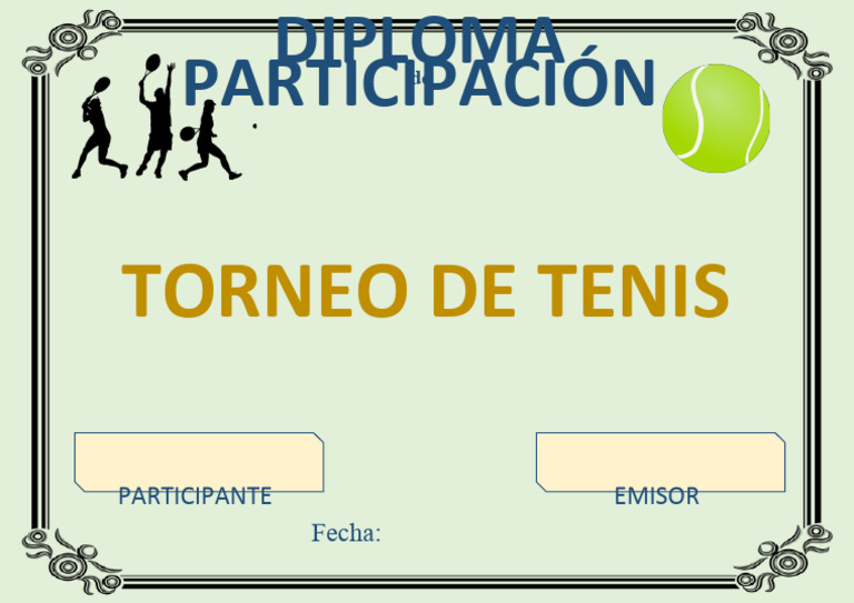 Diploma Tenis Word | PDF