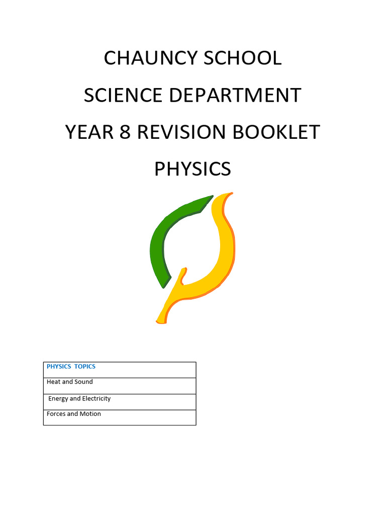 Yr8 Physics Revision Guide | PDF