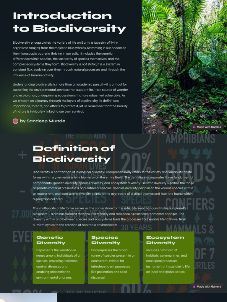 Introduction To Biodiversity | PDF | Biodiversity | Conservation Biology