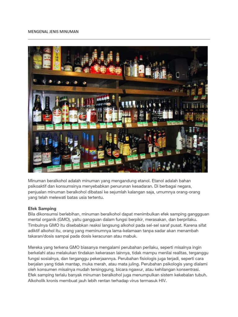 Mengenal Jenis Minuman | PDF