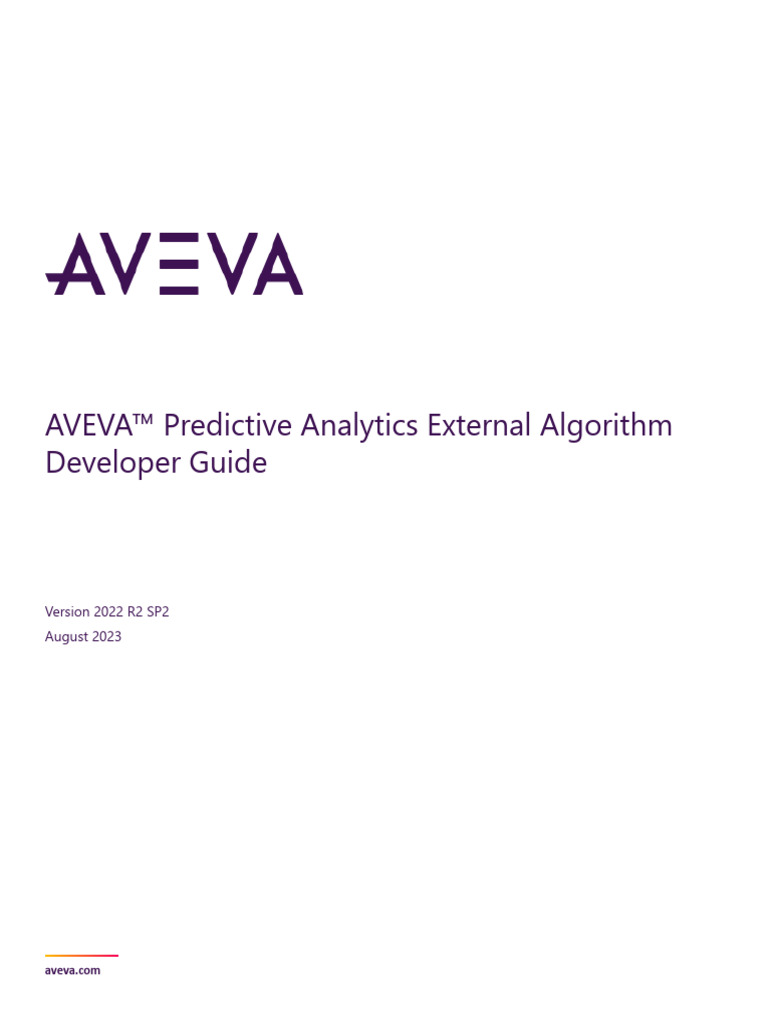 AVEVA Predictive Analytics External Algorithm Developer Guide | PDF | Computer Programming ...