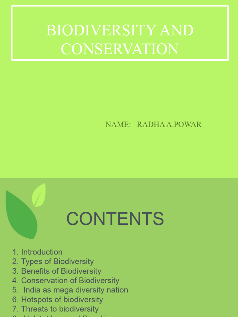 Biodiversity And Conservation Pdf Biodiversity Conservation Biology