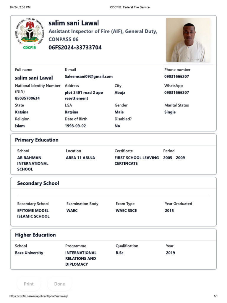 Fire Service For Saleem | PDF