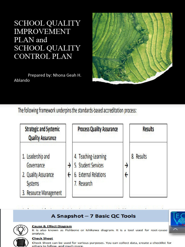 School Quality Improvement plan | PDF | Economies