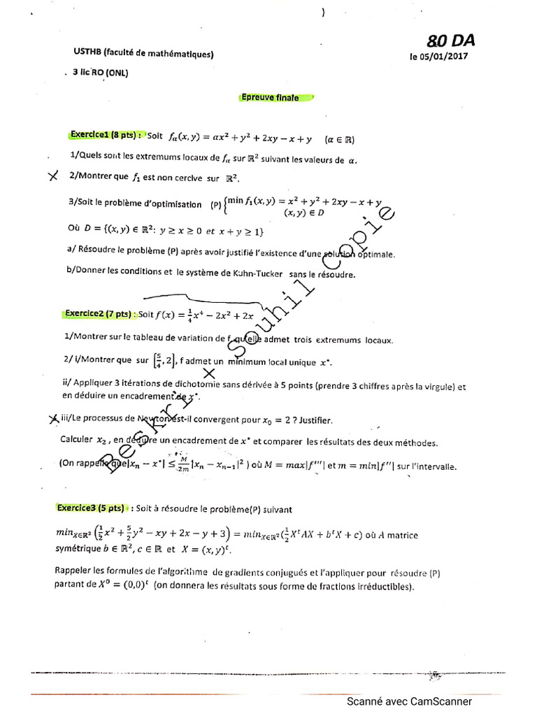 Optimisastion Non Linéaire - Beskri | PDF