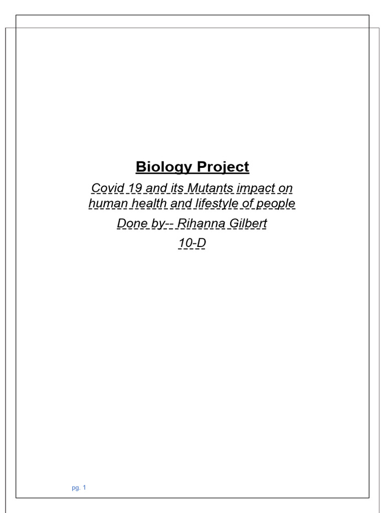 Biology Project | PDF