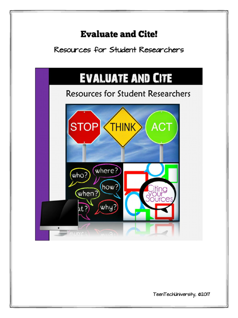 Resources For Student Researchers: Teentechuniversity, ©2017 | PDF ...
