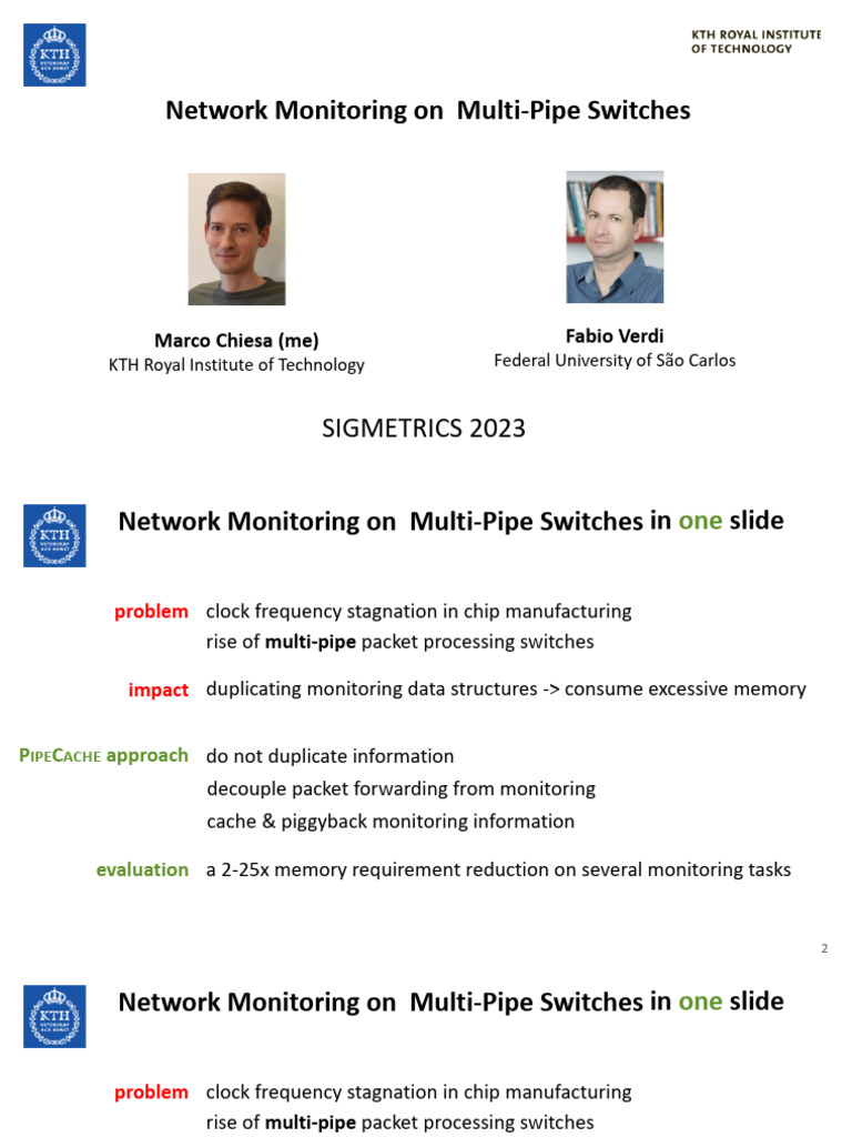 SIGMETRICS 2023 - Network Monitoring On Multi-Pipe Switches | PDF | Central Processing Unit ...