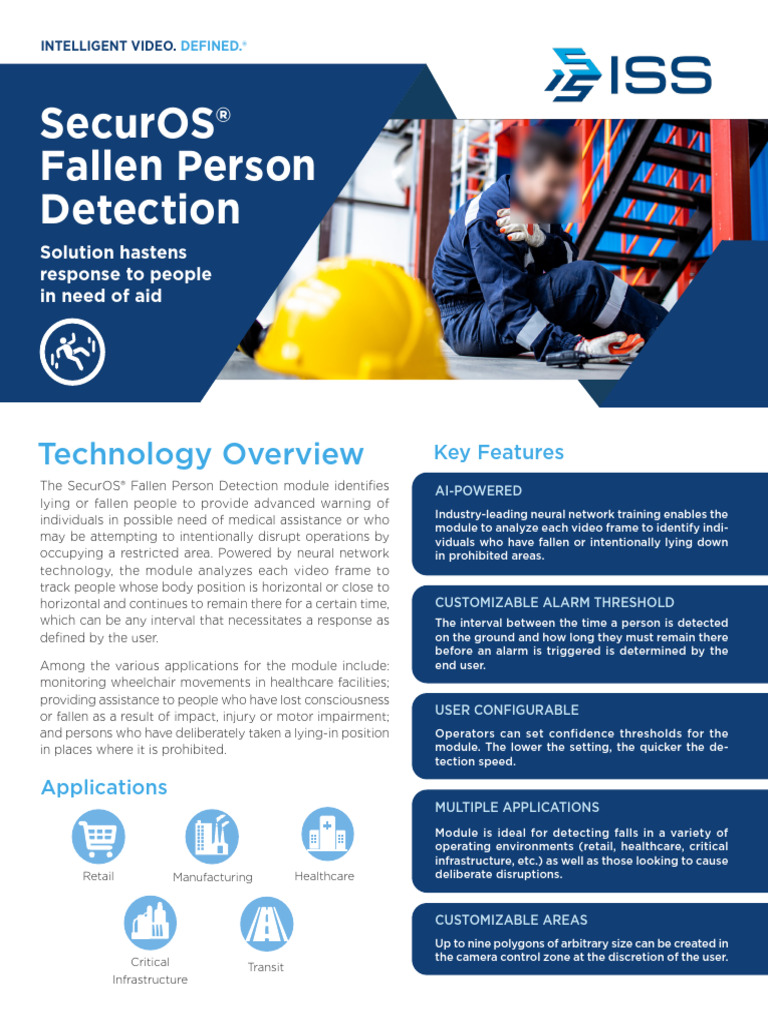 SecurOS Fallen Person Detection Datasheet v.1.0 EN | PDF | Artificial Intelligence ...