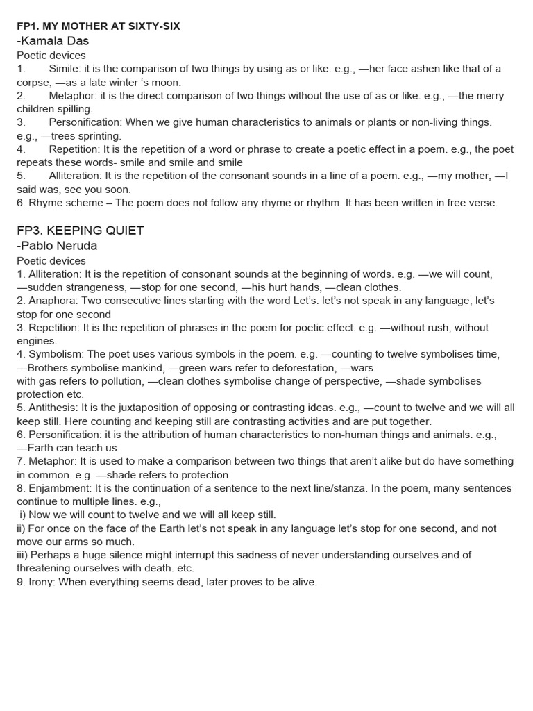 Poetic Device-1 | PDF