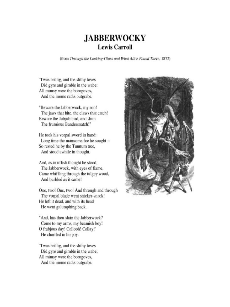Jaberwock Activity | PDF
