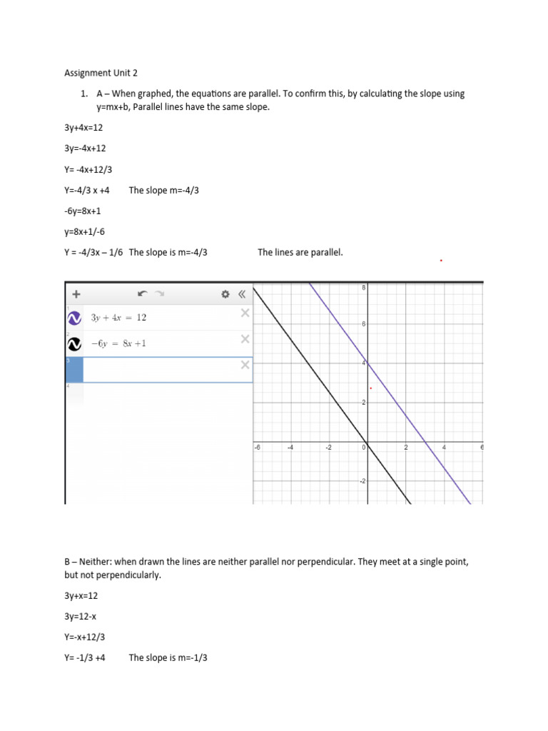 Math Assignment Unit 2 | PDF Math Assignment Unit 2 | PDF