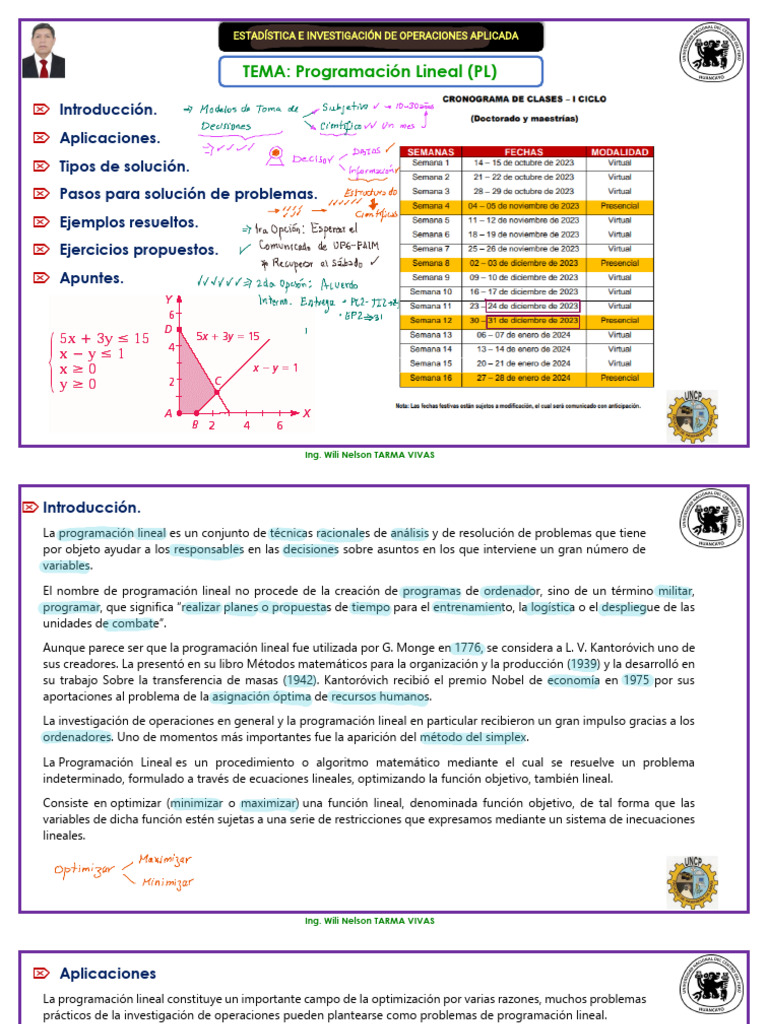 Guía Completa de Programación Lineal | PDF | Programación lineal ...