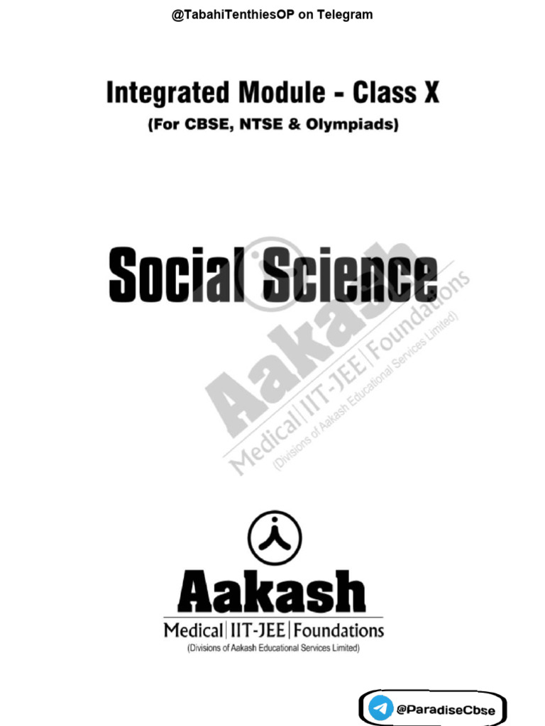 Aakash Social Science Modules @ParadiseCbse | PDF
